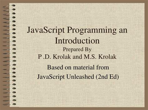 ppt javascript programming an introduction prepared by p