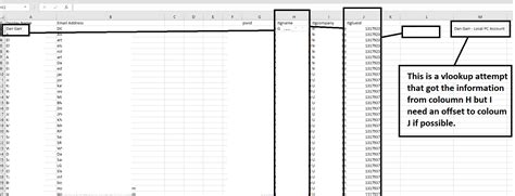 excel vlookup with index formula to retrieve values stack overflow