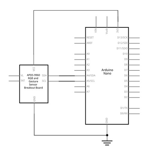 lab i2c communication with a color gesture and proximity sensor
