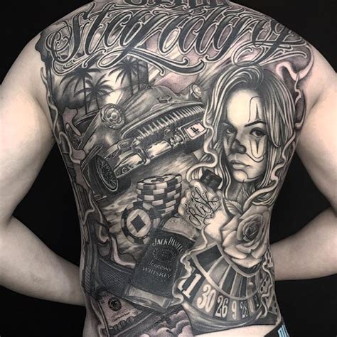 Pin By Allenj On Tattoos Back Piece Tattoo Chicano Style Tattoo