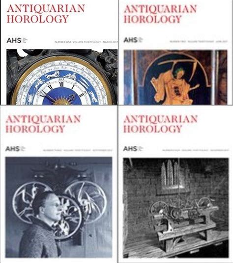 Volume 38 Complete 4 Issues Unbound Antiquarian Horological Society