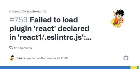failed to load plugin react declared in react1 eslintrc js cannot