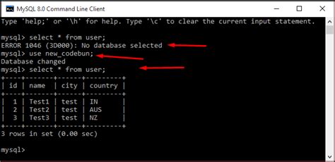 getting error while importing database in mysql codebun