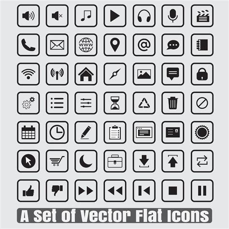 Un Conjunto De Iconos Planos Vectoriales Eleve Sus Diseños Con Nuestro