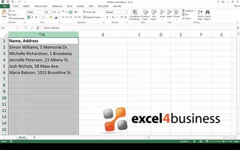 how to split text in excel youtube