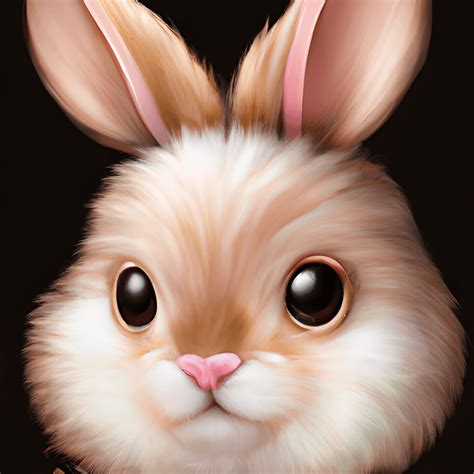 Beautiful Fluffy Bunny Kawaii Chibi Cartoon · Creative Fabrica