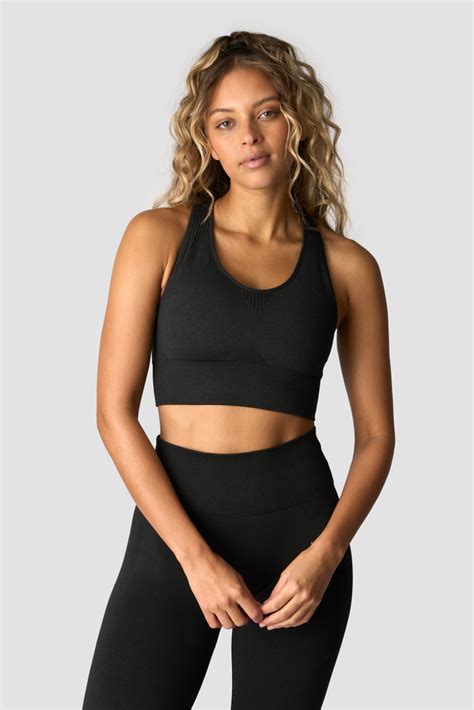 Soft Seamless Sports Bra Black Iciw