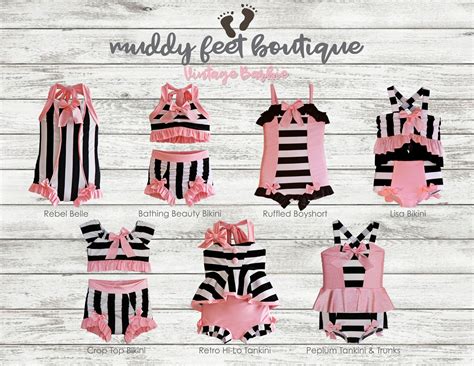 Rebel Belle Swimsuit In Vintage Barbie 2020 Collection Size Etsy