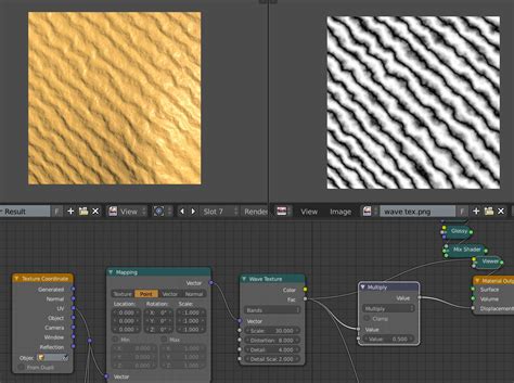 cycles how to mix procedural textures for a natural waves of sand