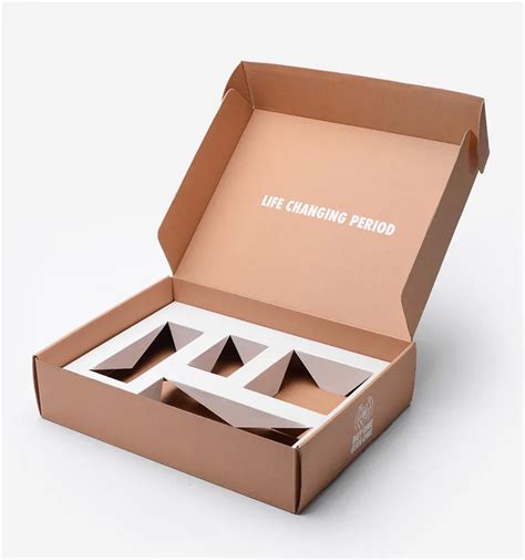 Custom Printing Recycled Kraft Corrugated Packaging Cosmetics Bottle