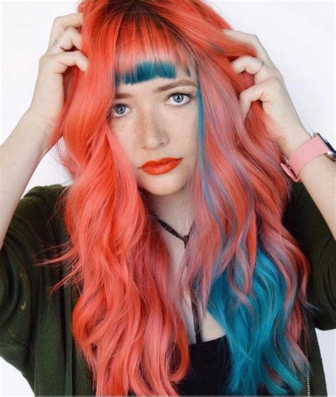 40 Crazy Hair Colour Ideas To Try In 2022 Orange And Blue Teal I Take