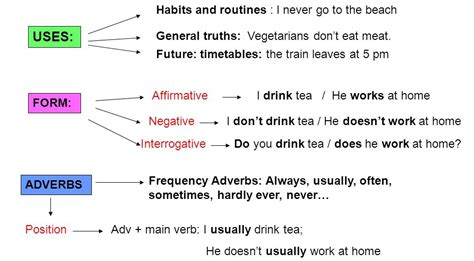 Reglas Del Presente Simple En Ingles