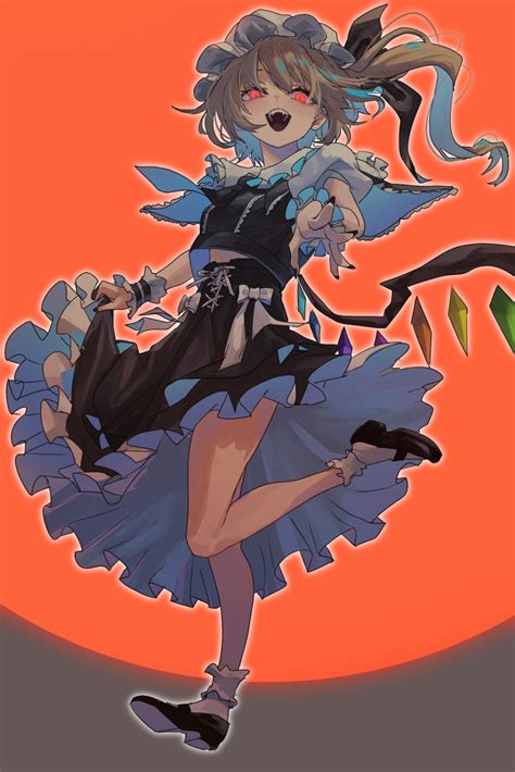 Safebooru 1girl Absurdres Bat Wings Black Dress Black Nails Blonde