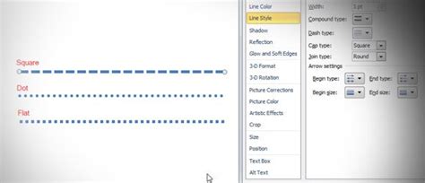 how to insert a dotted line in powerpoint 2010