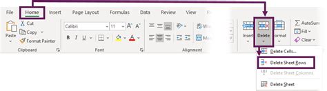 home delete delete blank rows excel off the grid