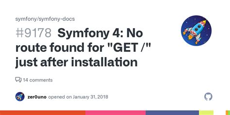 symfony 4 no route found for get just after installation · issue
