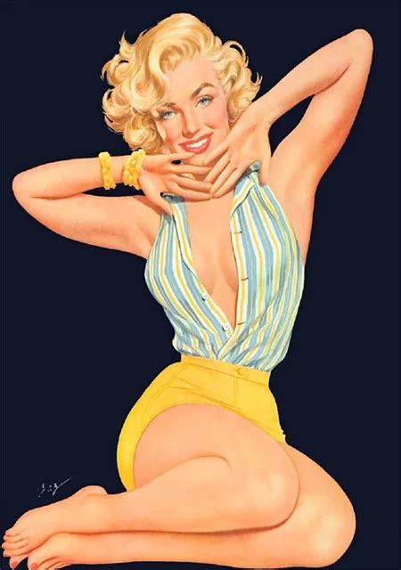 Sunbathing Pin Up Girl Pop Art Propaganda Retro Vintage Kraft Poster