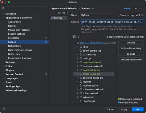 scope language syntax reference datagrip documentation