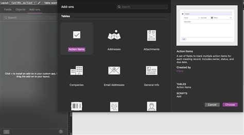 filemaker 19 javascript and add ons codence