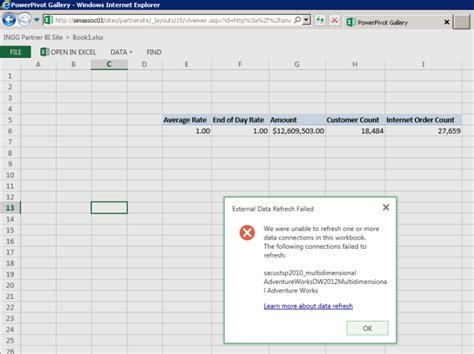 excel services data refresh fail simpson associates simpson associates