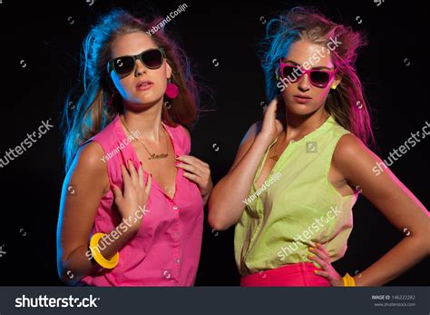 Two Sexy Retro 80s Fashion Girls ภาพสต็อก 146222282 Shutterstock