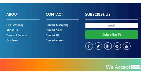 4 templates of bootstrap footer to use in your projects