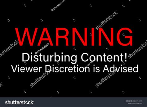 warning sign with the text disturbing content viewer dissection is