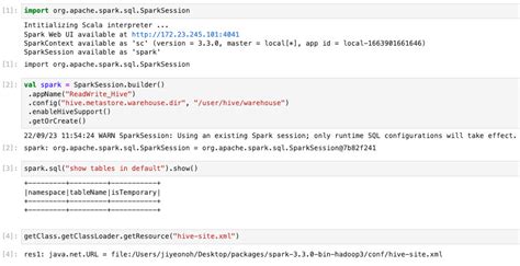 jupyterlab spylon kernel scala kernel unable to get hive data