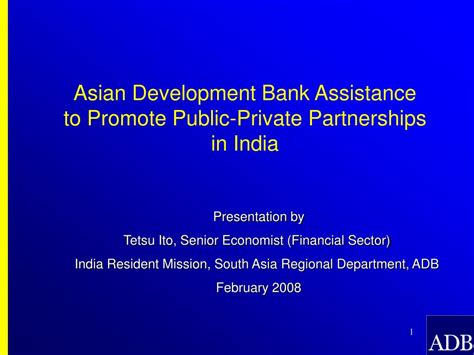 Ppt Asian Development Bank Assistance To Promote Public Private