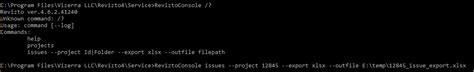 using the command line to batch export revizto issue tracker data to xlsx what revit wants