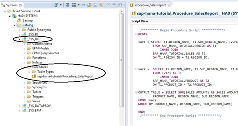 sap hana procedure without sql editor sap blogs