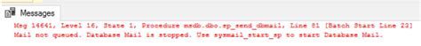 troubleshooting database mail for sql server hob