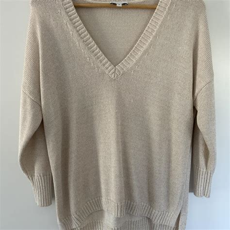 Witchery Knit Jumper With Lurex Thread Size Medium Depop
