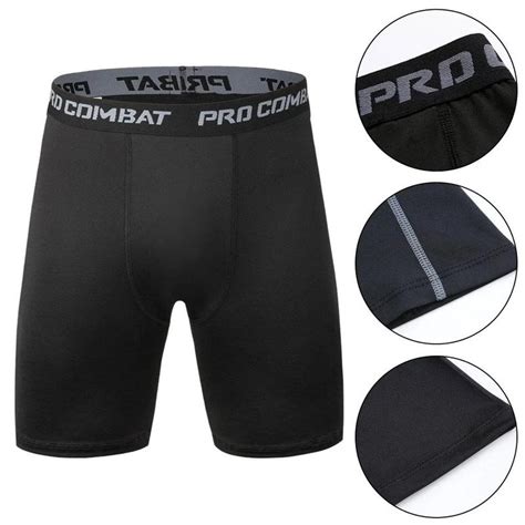 Men Gyms Shorts Elastic Compression Tights Fitness Bodybuilding