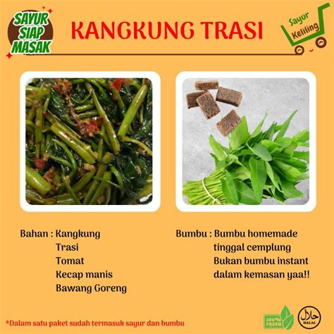 Jual Sayur Keliling Oseng Kangkung Terasi Sayur Siap Masak Susah