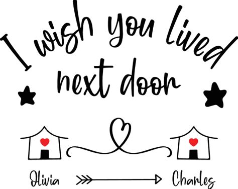 I Wish You Lived Next Door Personalized Names Best Friends T