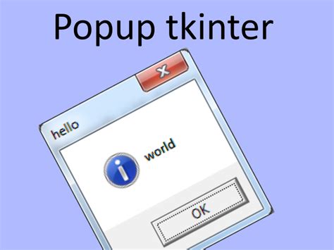pop up window with tkinter messagebox showinfo python programming hot