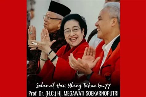 Pdip Ucapkan Selamat Ultah Ke 77 Untuk Megawati Kokoh Dalam Jaga Demokrasi