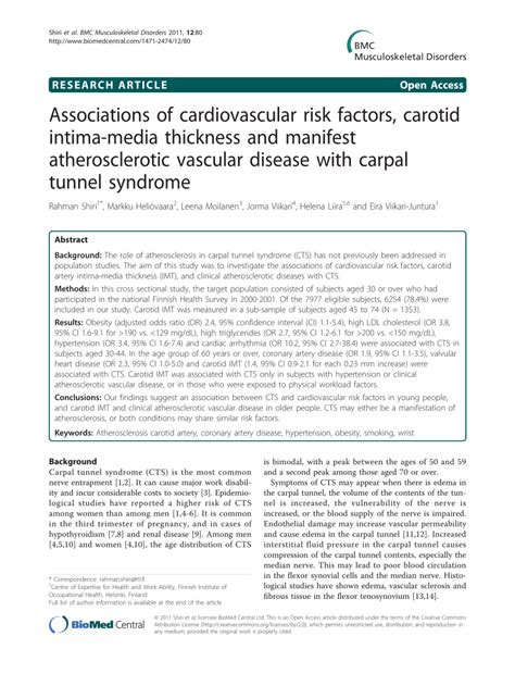 Pdf Associations Of Cardiovascular Risk Factors Carotid Intima Media