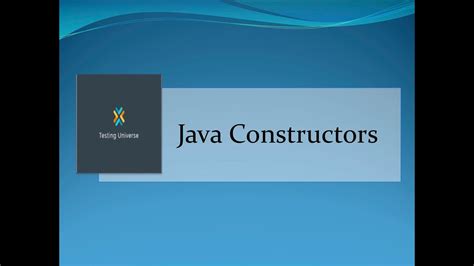 constructors in java constructor overloading youtube