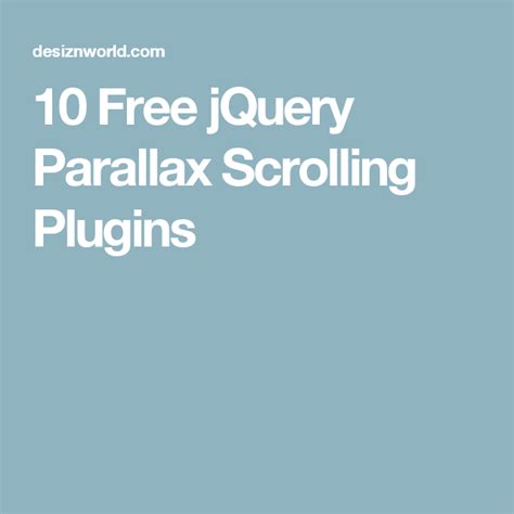 10 free jquery parallax scrolling plugins jquery parallax plugins