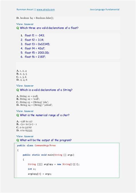 java questions and answers