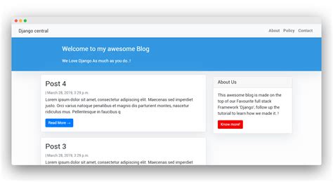 building a blog application with django