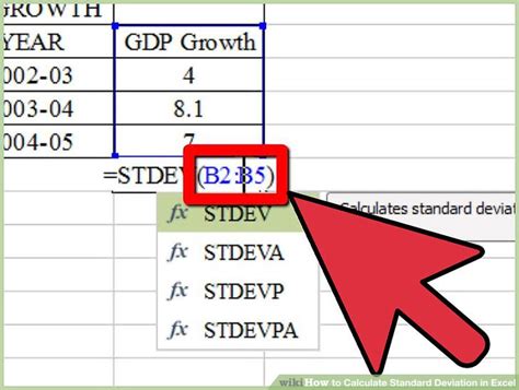 how to calculate standard deviation in excel 10 steps
