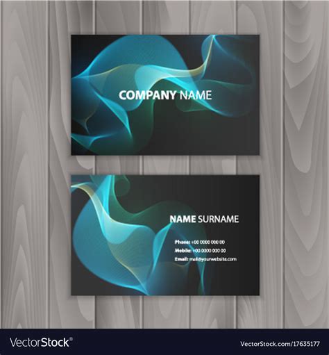 Abstract Creative Business Cards On Dark Vector Image