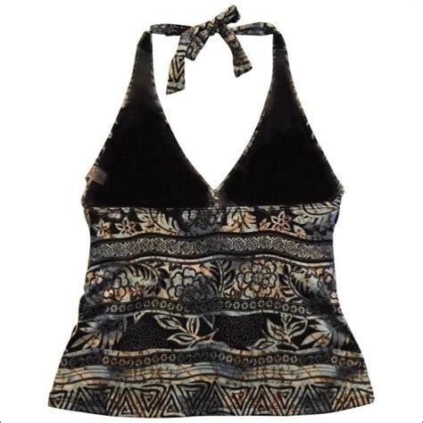 Heat Womens Halter Tankini Swimsuit Top S M L Xl Halter Tankini