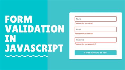 how to create form validation using javascript in hindi