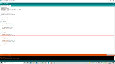 ledpin was not declared in this scope unsure why programming