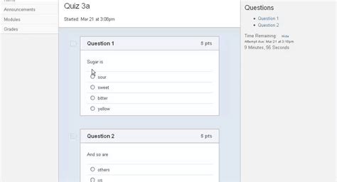 taking quizzes and exams in canvas youtube