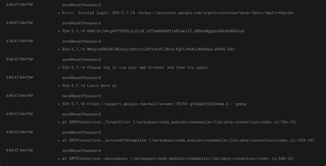 node js nodemailer with gmail account not working inside cloud